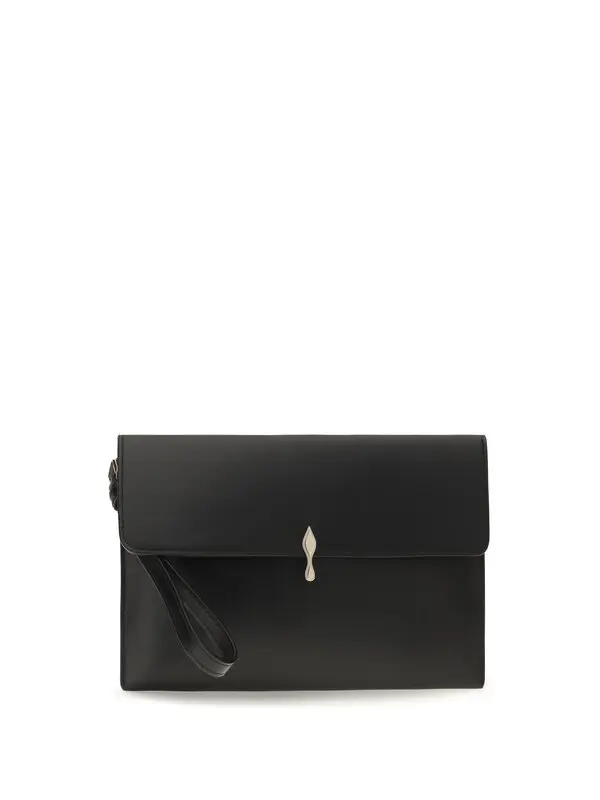 CHRISTIAN LOUBOUTIN Bettina Leather Pouch - Black