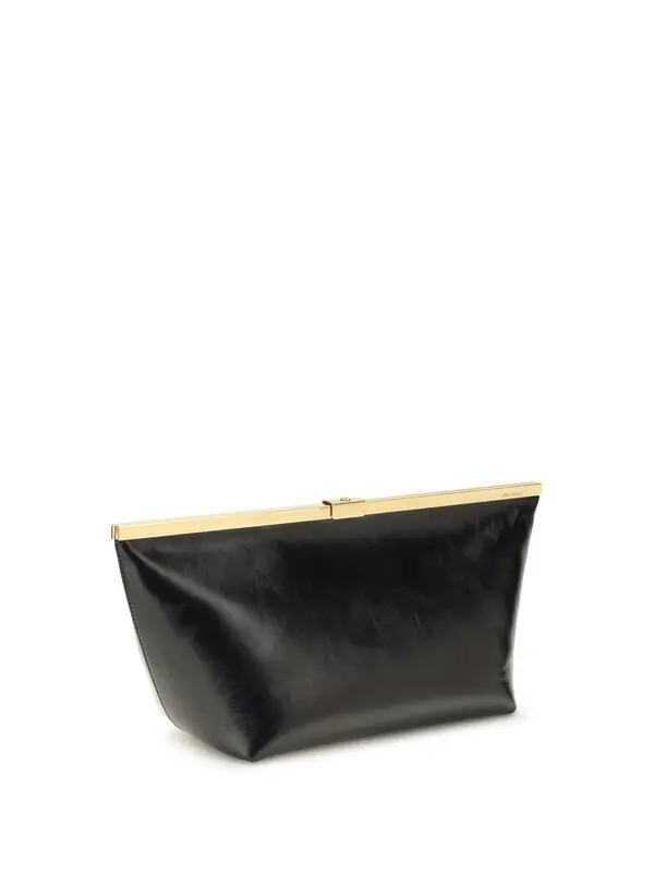 JIMMY CHOO Large Ganache Biker Leather Clutch