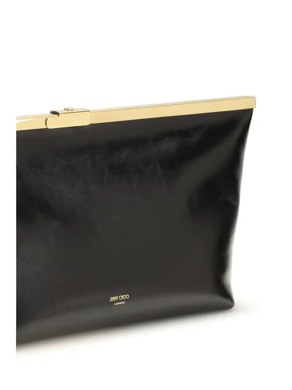 JIMMY CHOO Large Ganache Biker Leather Clutch