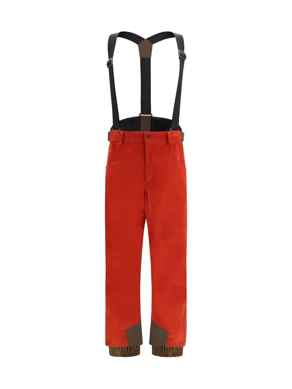 Moncler Corduroy Insulated Ski Bib Pants