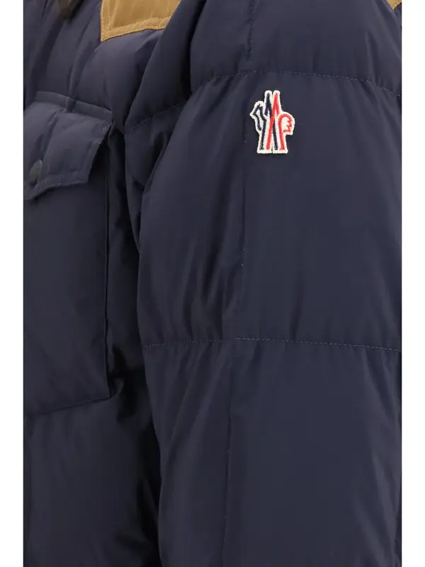 Moncler Geltech Down Ski Jacket With Corduroy Trim