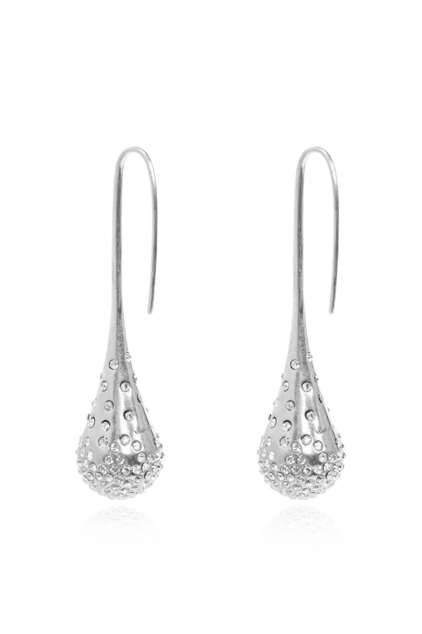 JIMMY CHOO Brass Earrings With Shimmering Crystals