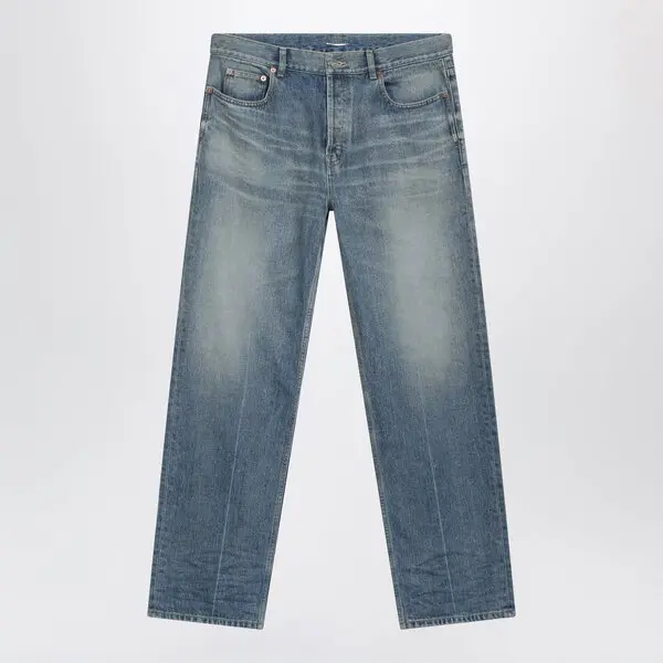 Saint Laurent Tapered Cotton Jeans - Blue