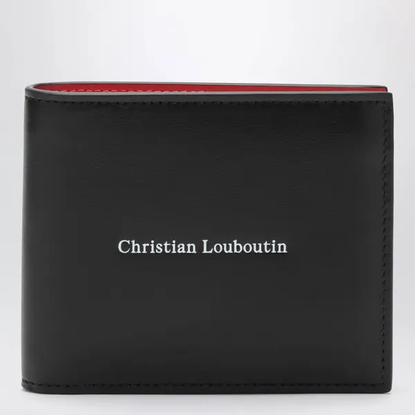 CHRISTIAN LOUBOUTIN Leather Wallet With Logo - Black
