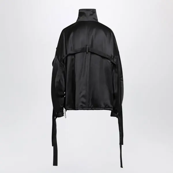 Attico Deconstructed Bomber Jacket In Satin