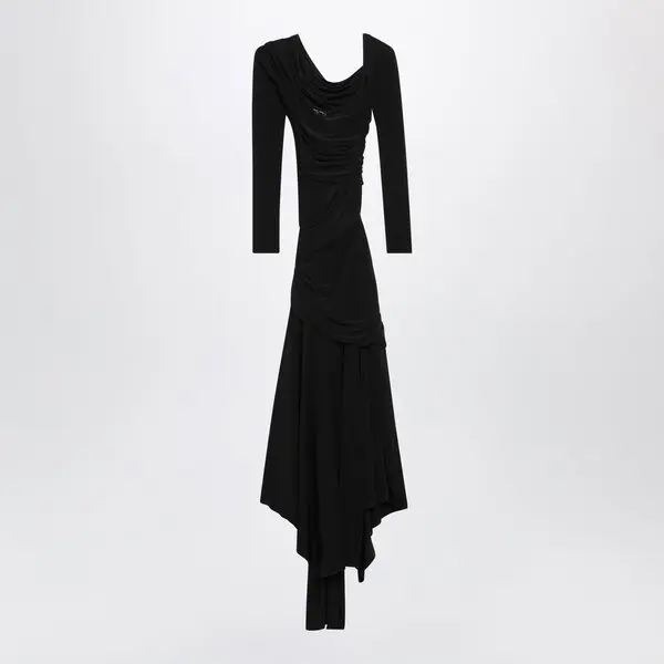 Attico Draped Cut-out Midi Dress