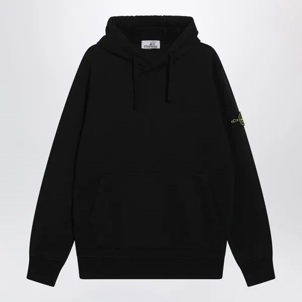 Stone Island Cotton Hoodie - Black