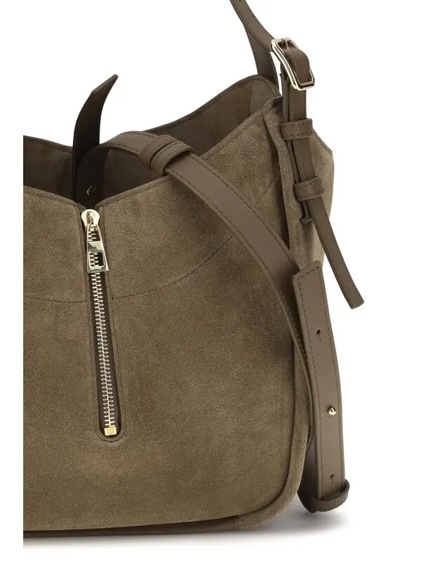 Loewe Hammock Flip Suede Handbag - Green