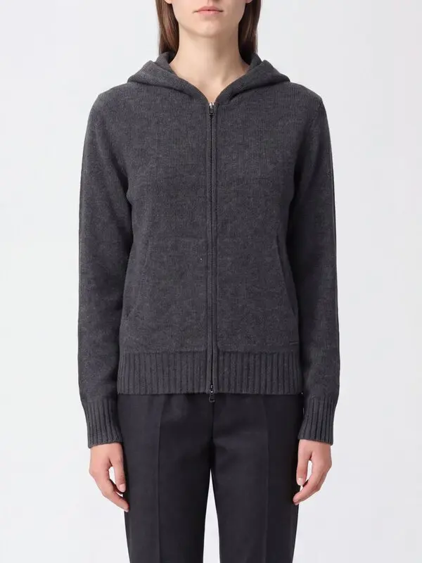 Max Mara Cashmere Zip-up Hoodie - Gray