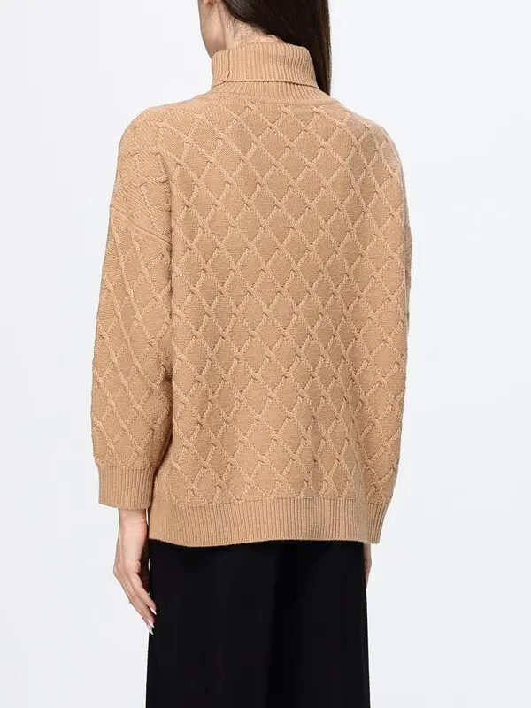 Max Mara Wool And Cashmere Turtleneck Jumper With Dropped Shoulders