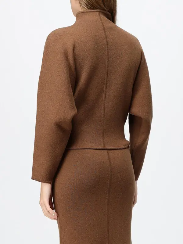 Max Mara Wool And Cashmere Funnel Neck Jumper With Dropped Shoulders
