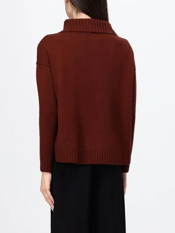 Max Mara Alpaca Blend Jumper With Stand Collar And Half-zip