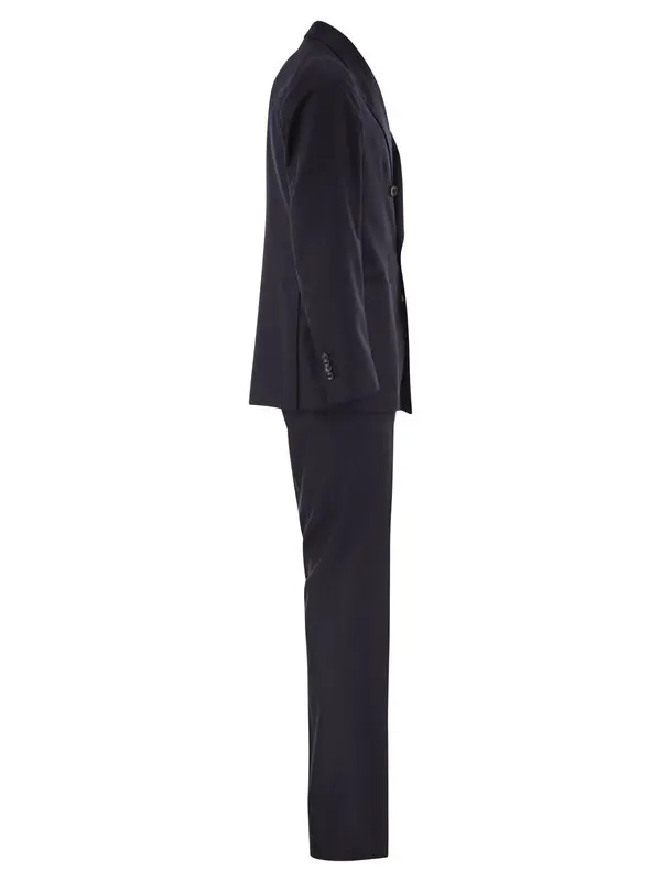 Tagliatore Virgin Wool And Cashmere Stretch Double-breasted Suit