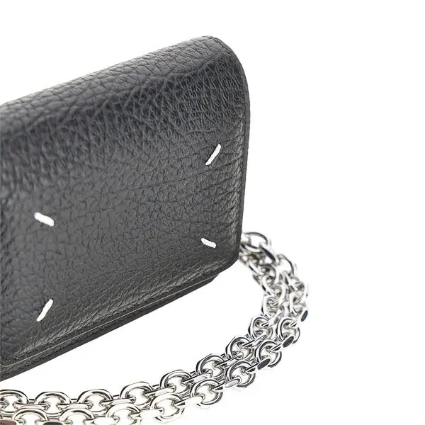 MAISON MARGIELA Leather Wallet With Chain Strap