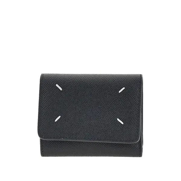 MAISON MARGIELA Grained Leather Tri-fold Wallet