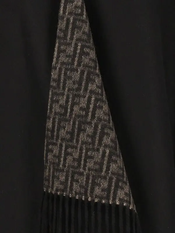 Fendi Ff Zucca Wool And Cashmere Poncho