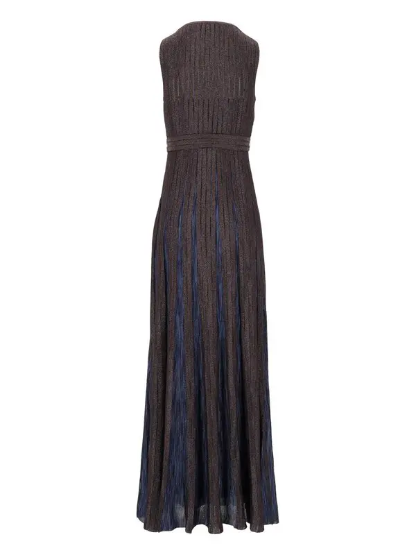 Missoni Long Lamé Viscose Dress With A Belt