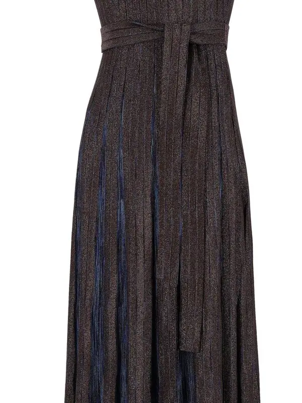 Missoni Long Lamé Viscose Dress With A Belt