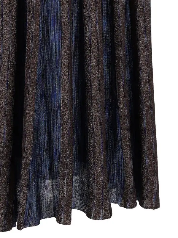 Missoni Long Lamé Viscose Dress With A Belt