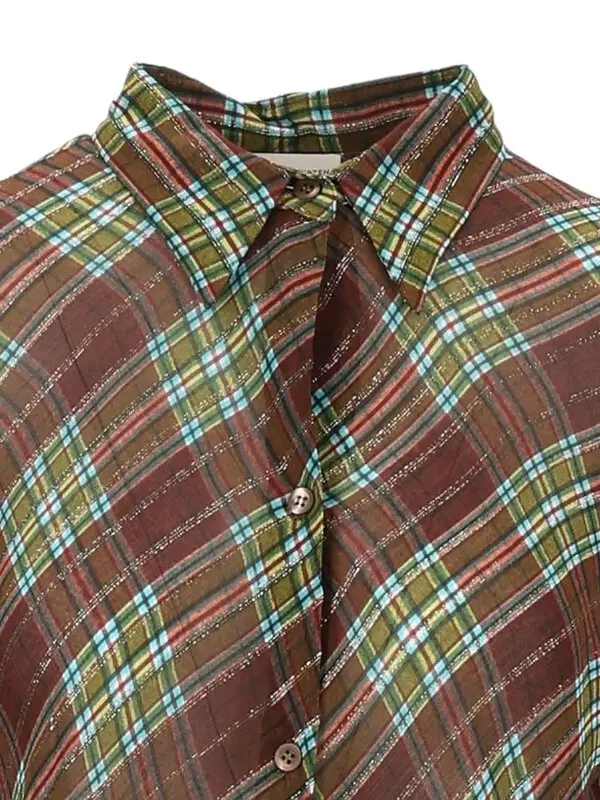 Dries Van Noten Shirt Dress With Lurex Threads