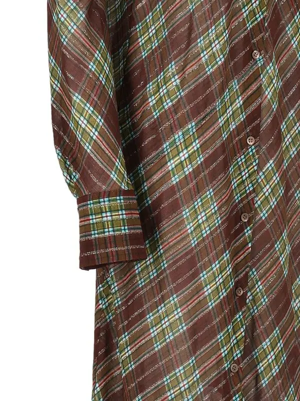 Dries Van Noten Shirt Dress With Lurex Threads