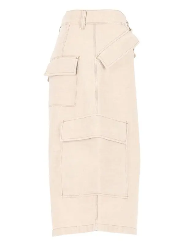 Fendi Selleria Denim Bermuda Shorts - White