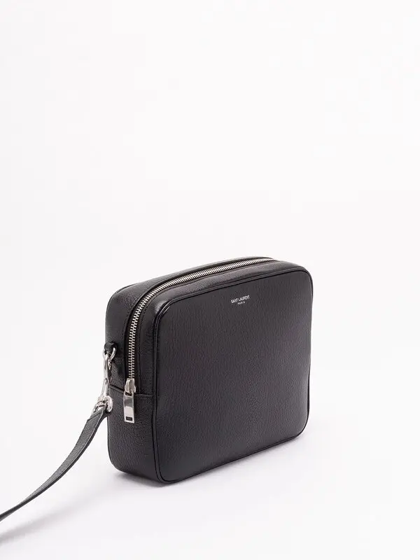Saint Laurent Small Camera Bag In Grained Leather