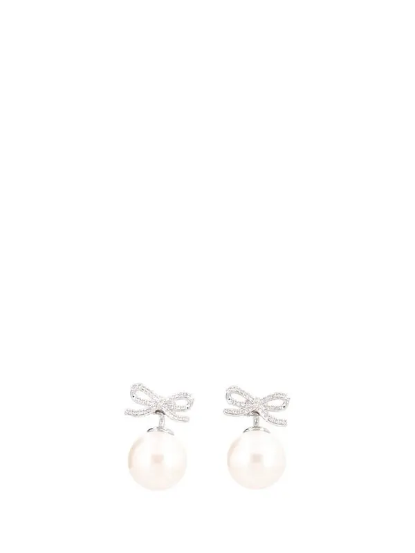 SELF-PORTRAIT Bow Earrings - Silver