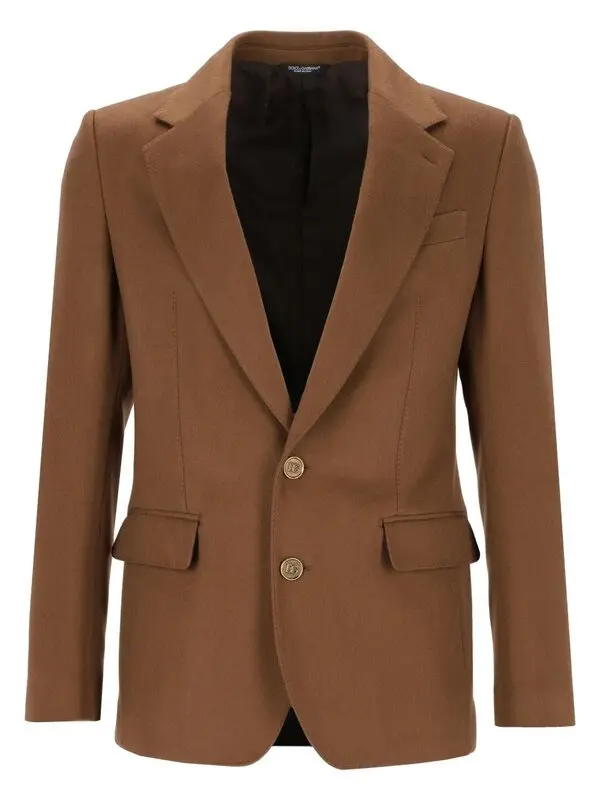 Dolce & Gabbana Sicilia Light Single-breasted Cashmere Jacket - Brown