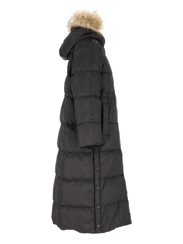 Max Mara Reversible Long Down Jacket In Water-repellent Fabric