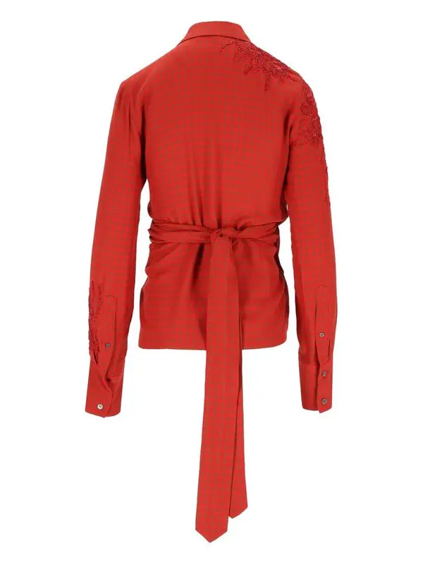 Dries Van Noten Wrap Shirt With Embroidery