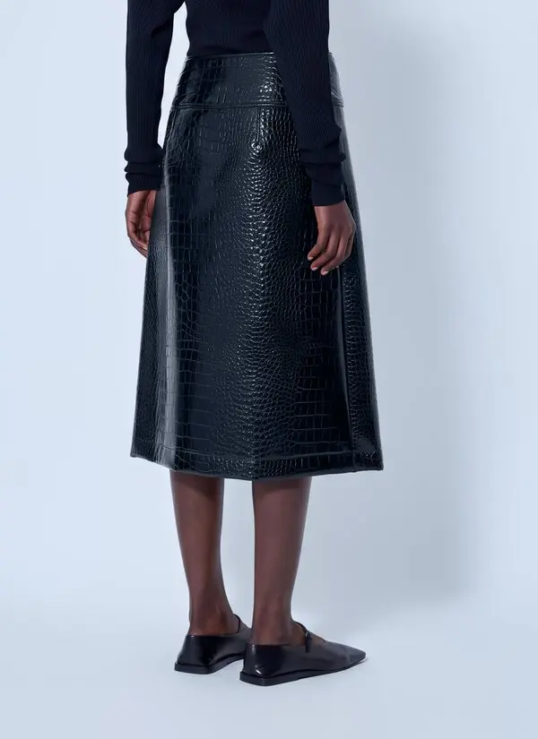 Sportmax Aquile Embossed Midi Skirt