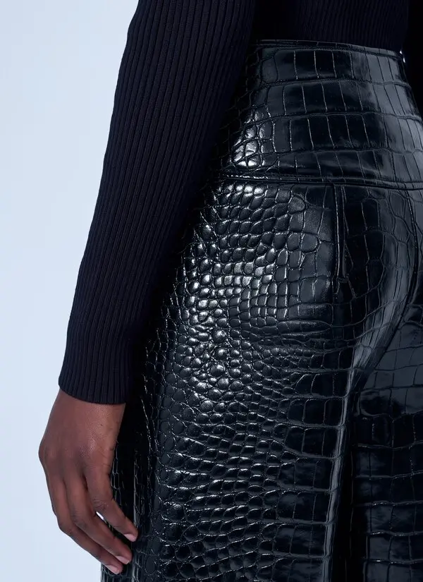 Sportmax Aquile Embossed Midi Skirt