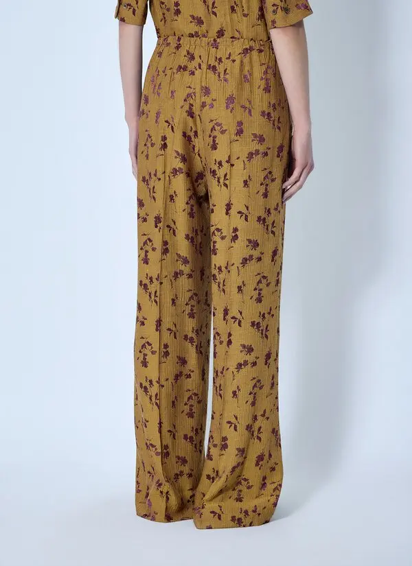 Dries Van Noten Floral Wide-leg Trousers - Yellow