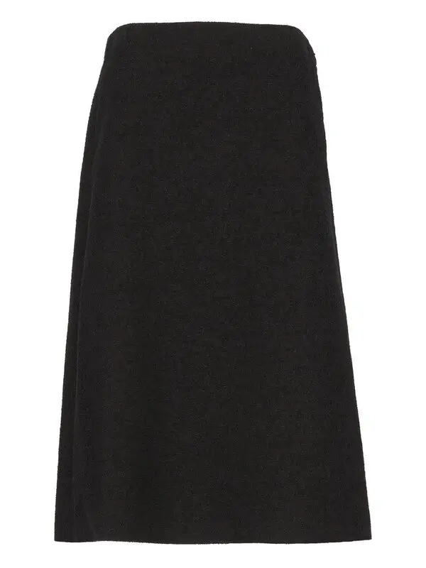 Fendi Bouclé Wool Skirt - Black