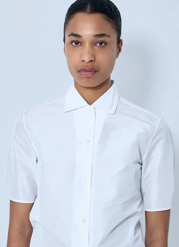 JIL SANDER Short Sleeve Cotton Poplin Shirt