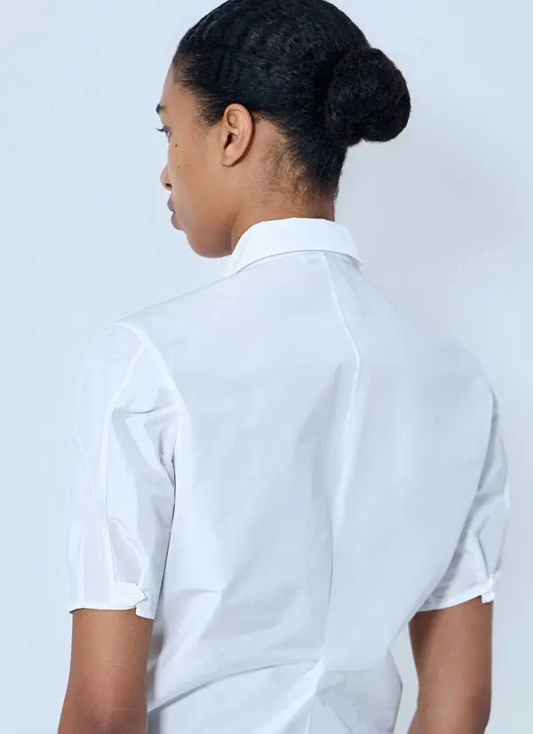 JIL SANDER Short Sleeve Cotton Poplin Shirt