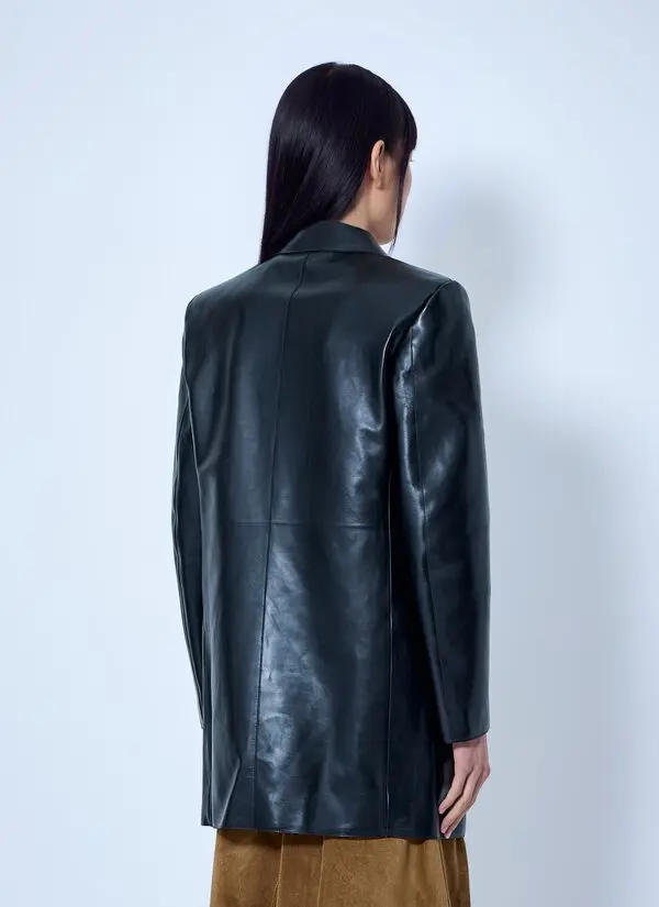 JIL SANDER Single-breasted Leather Blazer