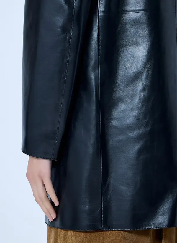JIL SANDER Single-breasted Leather Blazer