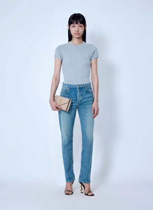 Saint Laurent Cassandre Fitted T-shirt