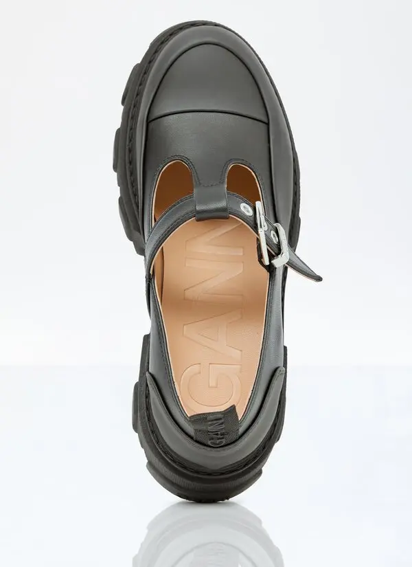 GANNI Cleated Mary-jane Shoes
