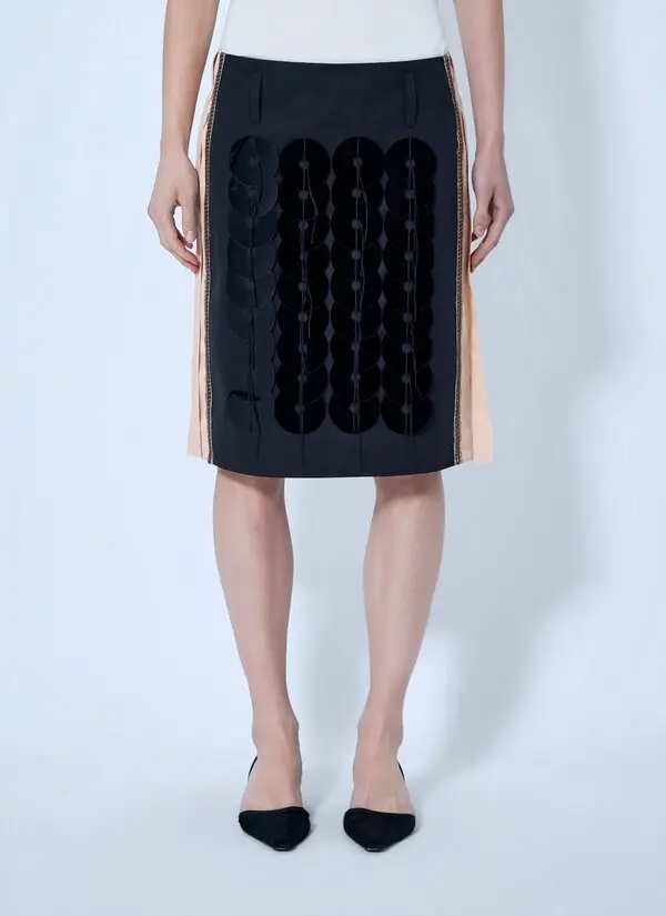 Marni Appliquéd Midi Skirt - Black