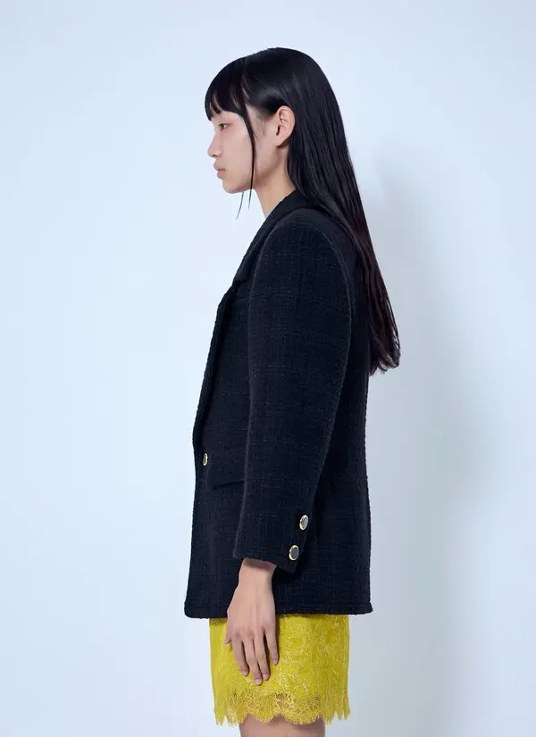 Saint Laurent Single-breasted Jacket In Tweed