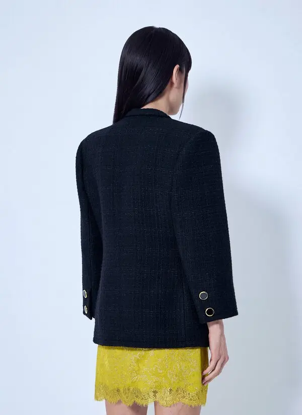 Saint Laurent Single-breasted Jacket In Tweed