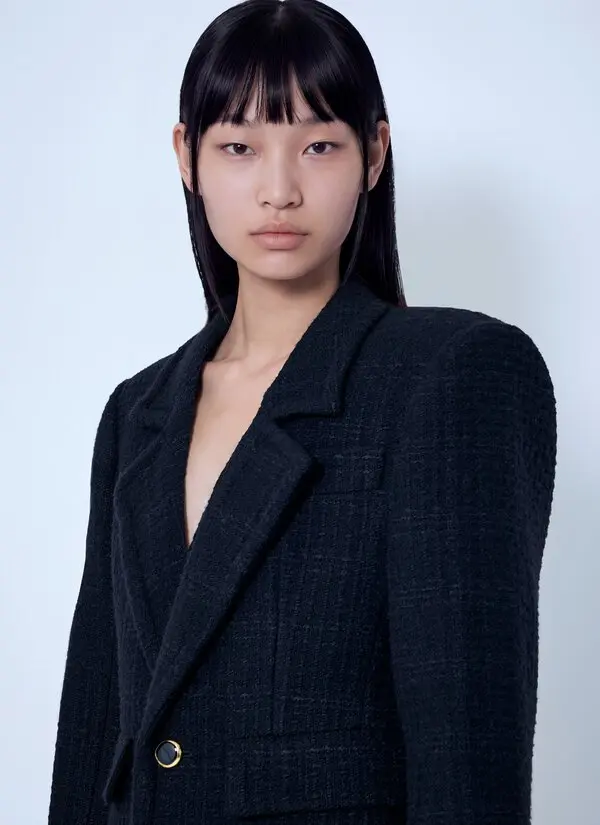 Saint Laurent Single-breasted Jacket In Tweed