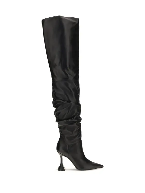 Amina Muaddi Olivia Thigh-high Boots - Black