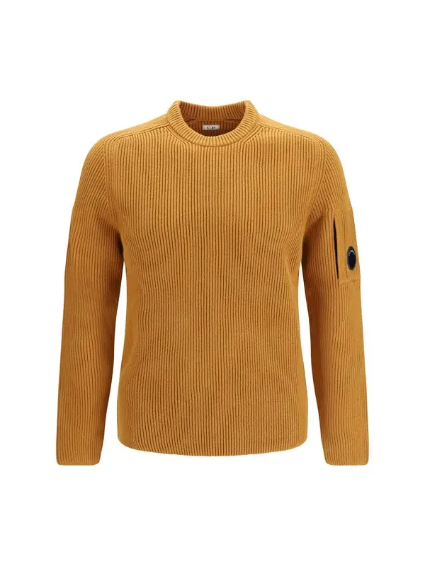 C.P. COMPANY Full-rib Cotton Sweater - Orange