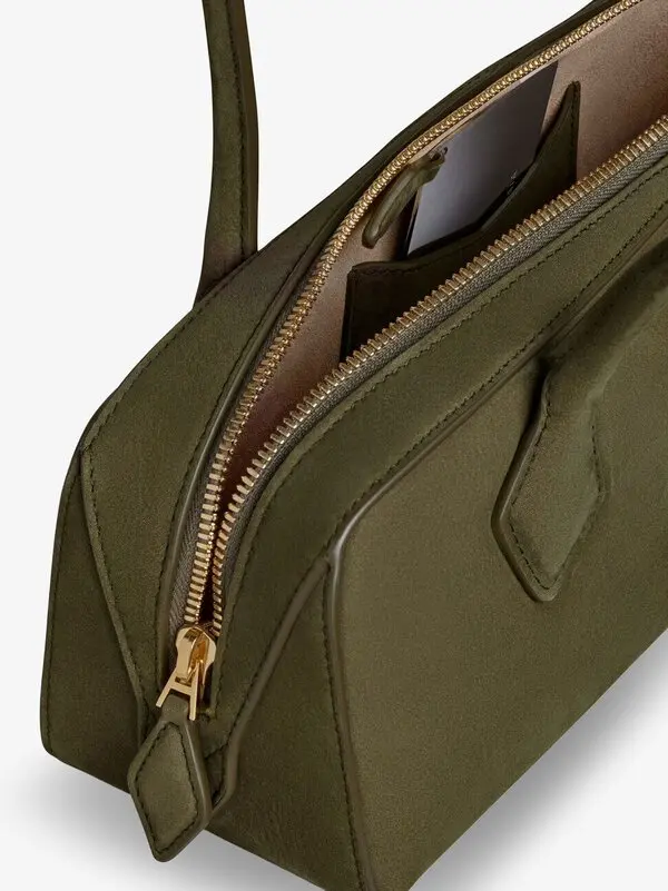 Alaïa Teckel Medium Suede Shoulder Bag