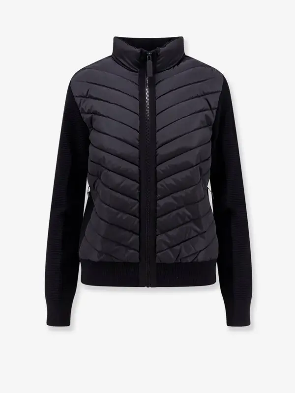 Canada Goose Hybridge Wool Jacket With Nylon Inserts - Black