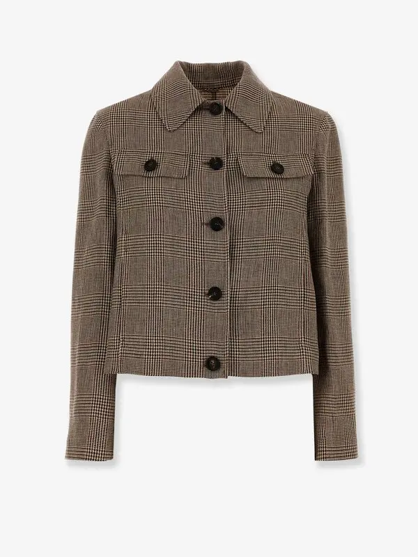 Brunello Cucinelli Cropped Linen Jacket - Multicolor